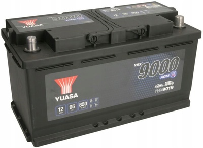 YBX9019 аккумулятор yuasa 12v 95ah 850a start stop agm п купить по цене ...
