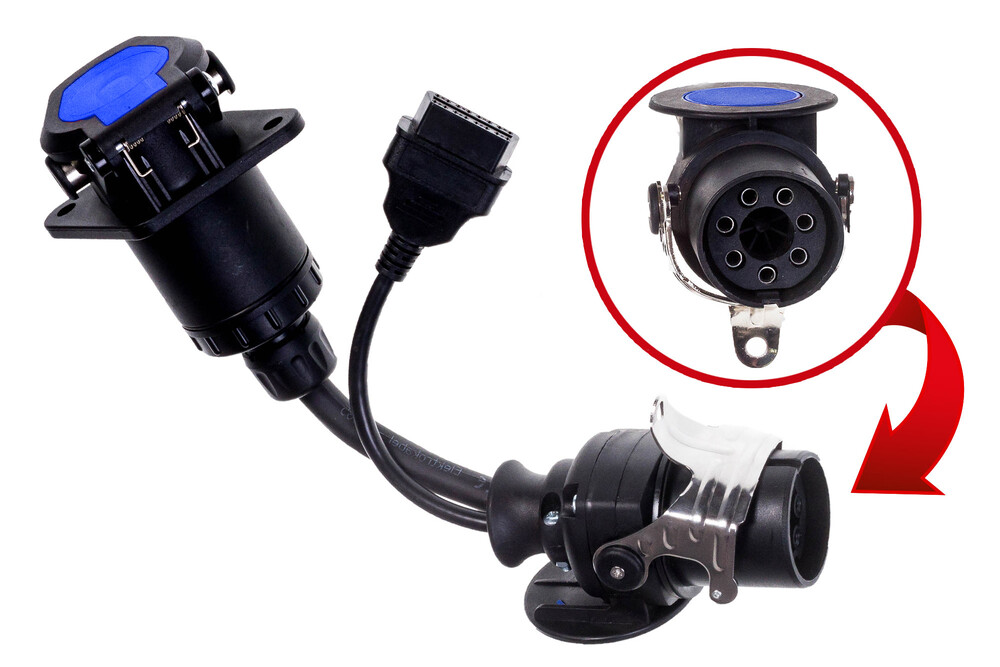 Адаптер ebs iso 7638 obd 2 кабель для autocom полуприцеп